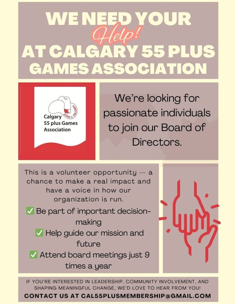 Calgary 55 Plus – Calgary 55 Senior Games Association